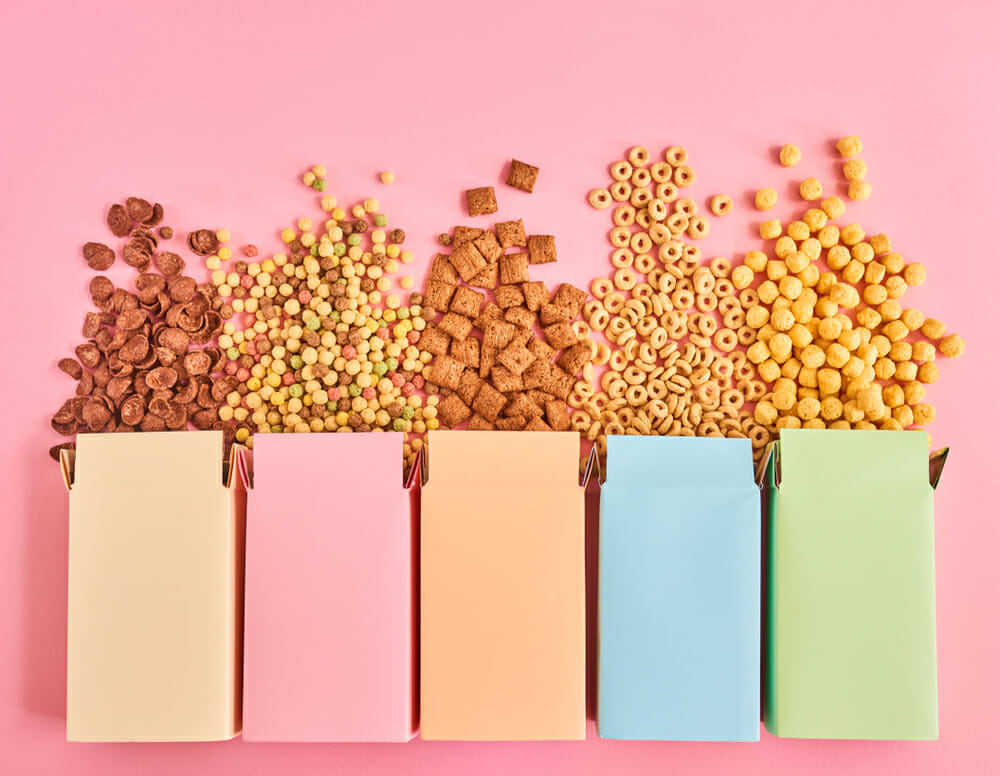Colorful,Boxes,Of,Cornflakes,Or,Cereal,Of,Different,Types,On ...